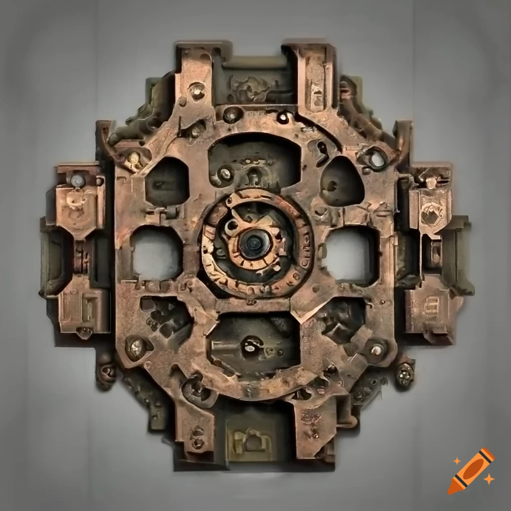 Highly detailed, complex machinery tile set with lovecraftian and ...