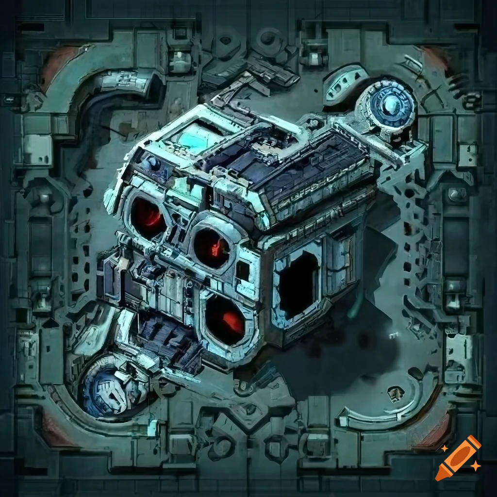 Intricate borg cube aesthetic with steampunk inspired futuristic ...