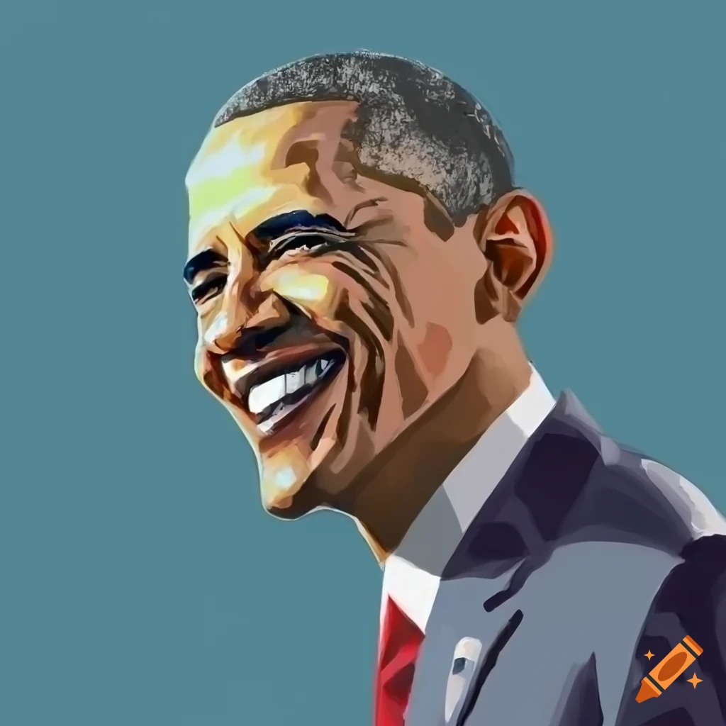 Portrait of barack obama with fair complexion on Craiyon
