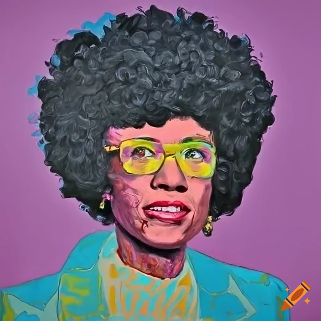 Pop art portrait of American Congressman Shirley Chisholm with a ...