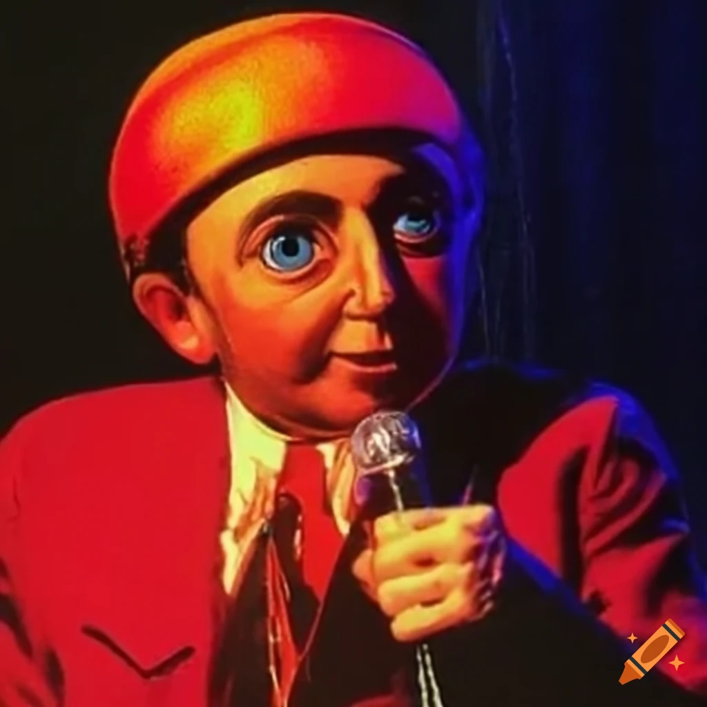 Frank Sidebottom's face on The Motherland Calls sculpture on Craiyon