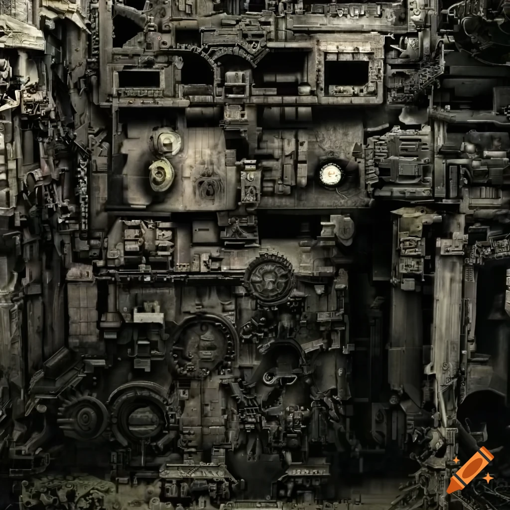 Intricate and complex borg cube aesthetic with lovecraftian and ...