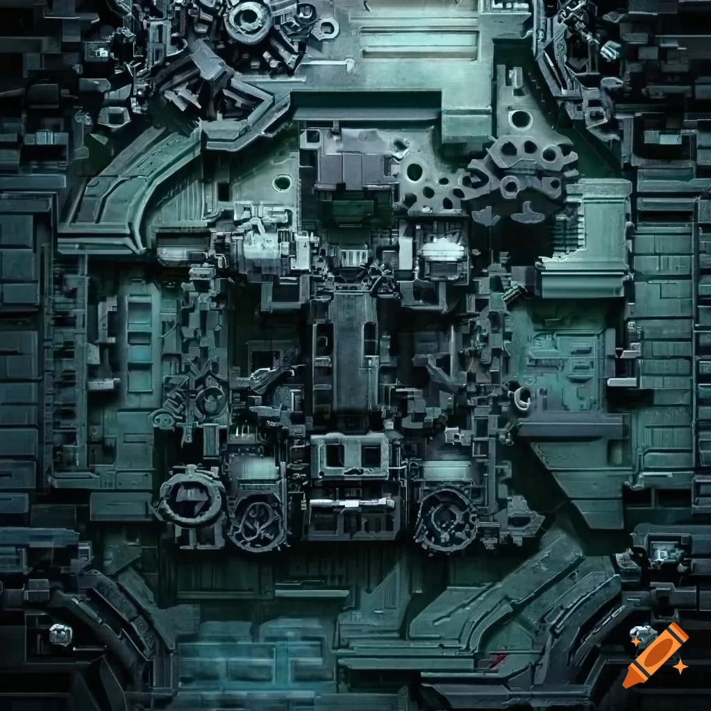 Intricate borg cube aesthetic with steampunk inspired futuristic ...