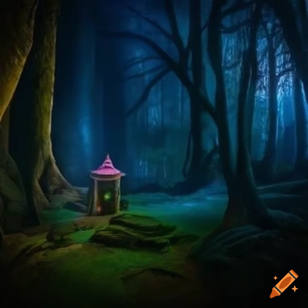 Enchanted world with magical beings of light on Craiyon