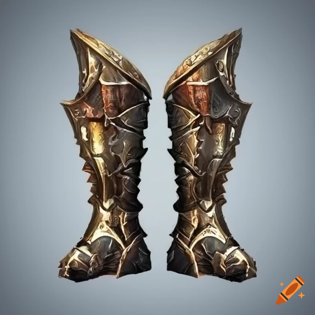 Adorned mithril knight boots for the leg armor slot in a fantasy rpg ...