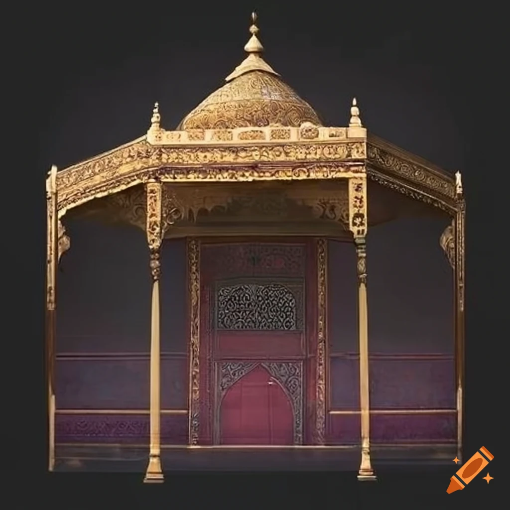 Mughal and Persian style canopy for shops on Craiyon