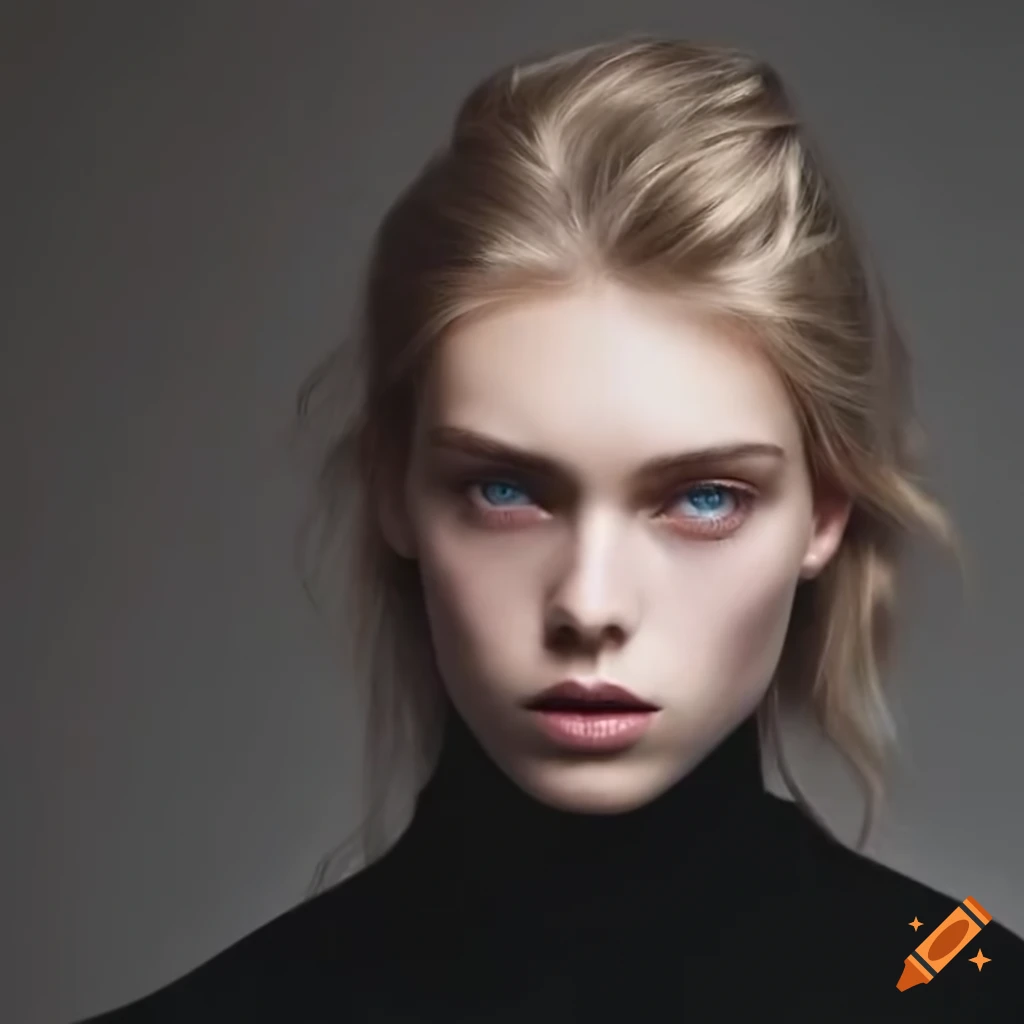 Portrait of an androgynous, ethereal male student with pale skin and ...