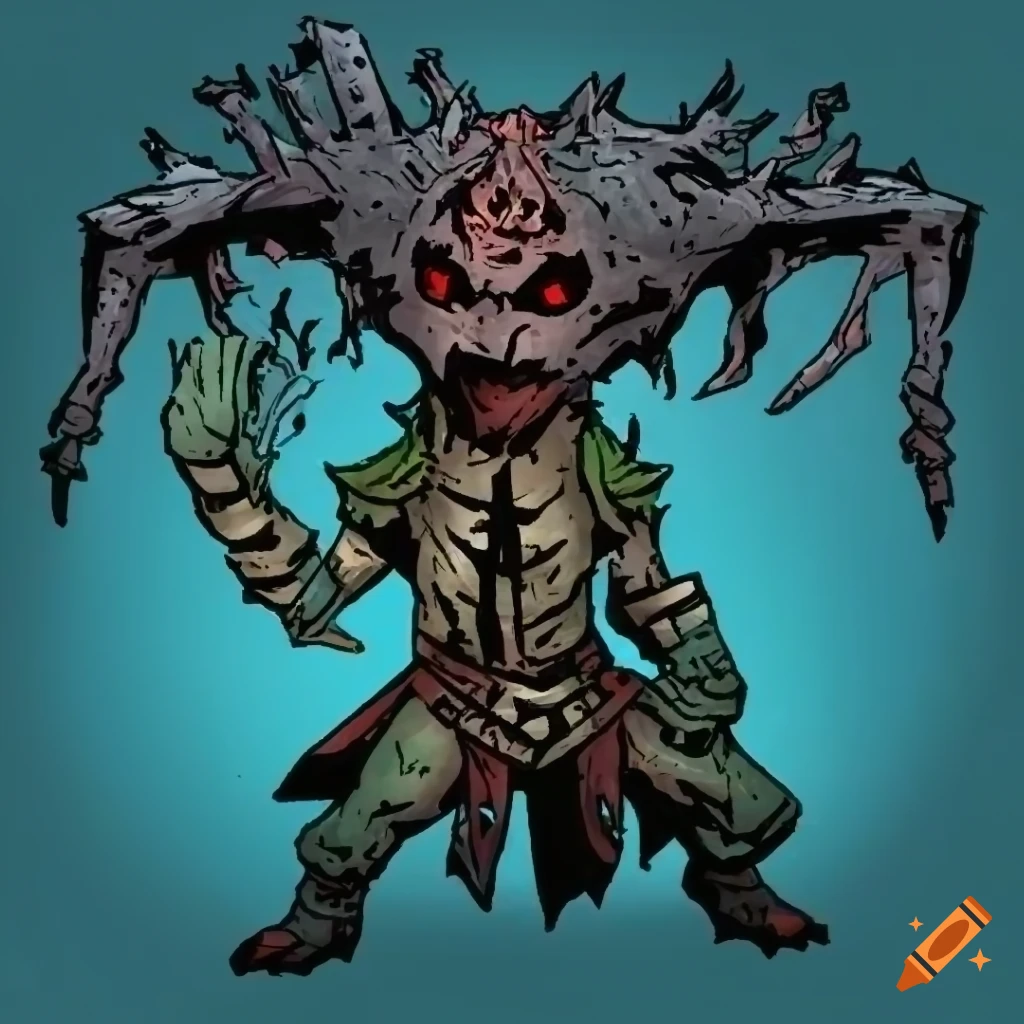 Darkest Dungeon styled Vodyanoi Water demon underwater guardian on Craiyon