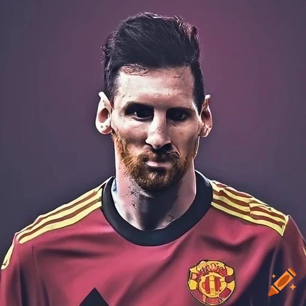 Lionel messi in manchester united jersey on Craiyon