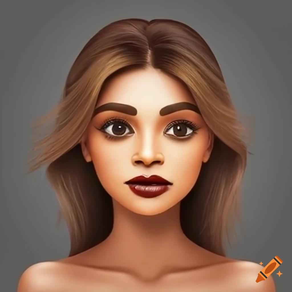 Emoji of a woman with smooth, deep brown complexion and expressive ...