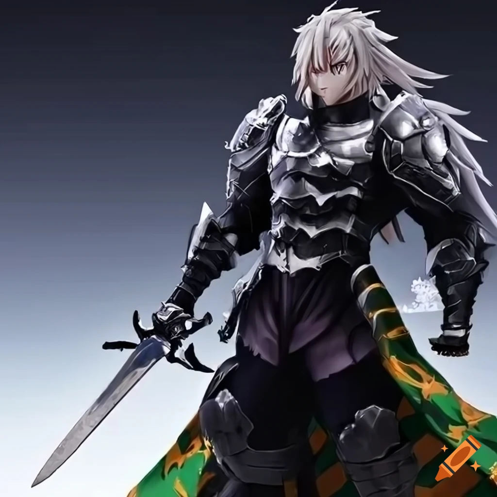 Fusion of Siegfried and Giyuu Tomioka as a black armor knight with ...