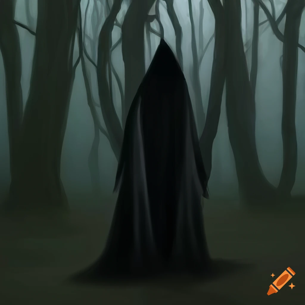 Photorealistic image of a wraith in enchanted woodlands with glowing ...