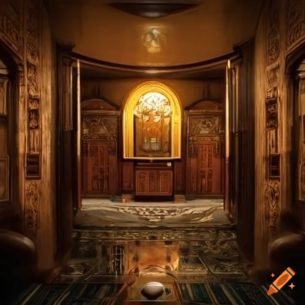 Spooky art deco office with high-fidelity design, possibly haunted on ...