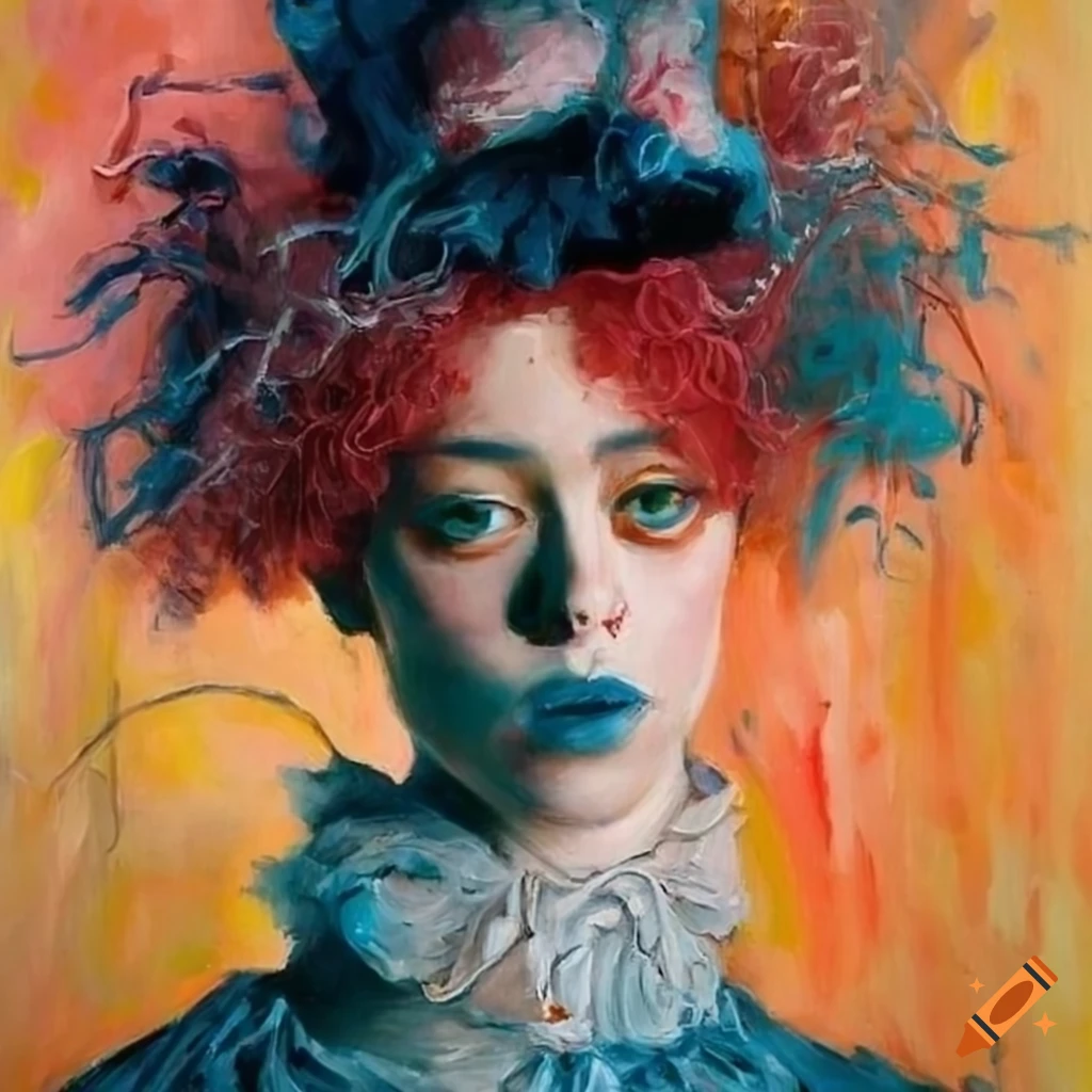 Fashion show with surrealist models in the style of painter James Ensor ...