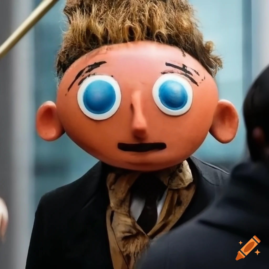 Frank Sidebottom's face on the Liver Building on Craiyon