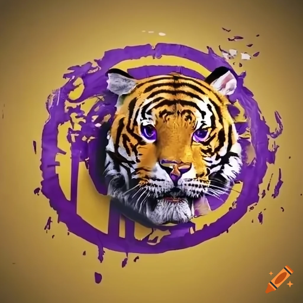 LSU Tigers gold logo on Craiyon