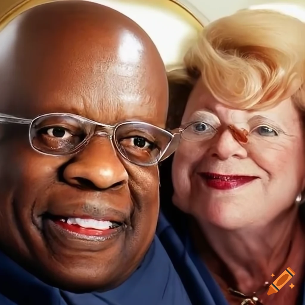 Clarence and ginni thomas on a private jet to hawaii in a satirical ...