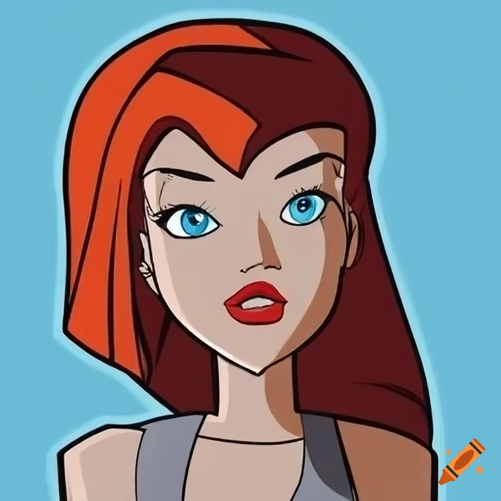 Barbara from Batman animated series with red hair and ice-blue eyes on ...