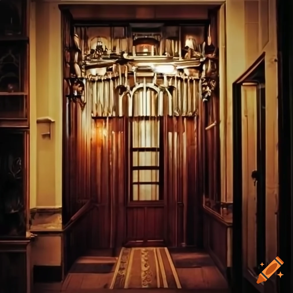 Spooky art deco office with high-fidelity design, possibly haunted on ...