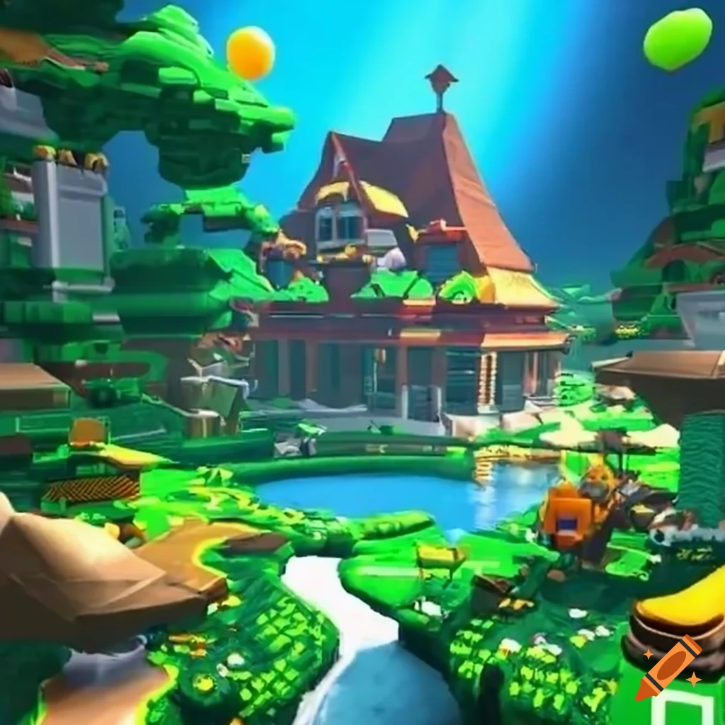 Nintendo 64 games 3d map detailed on Craiyon