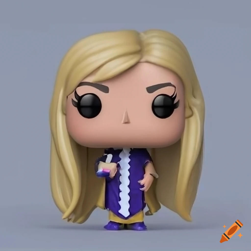 Funko pop figurine of a blonde woman in a Ph.D. graduation cap and gown ...