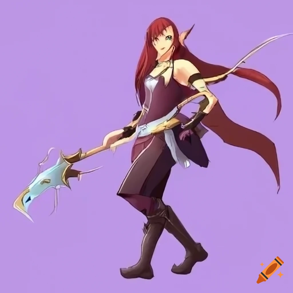 Ethereal elf warrior from tales of symphonia with a scythe ready for ...