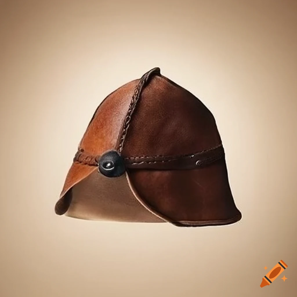 Leather cap inspired by medieval times on Craiyon