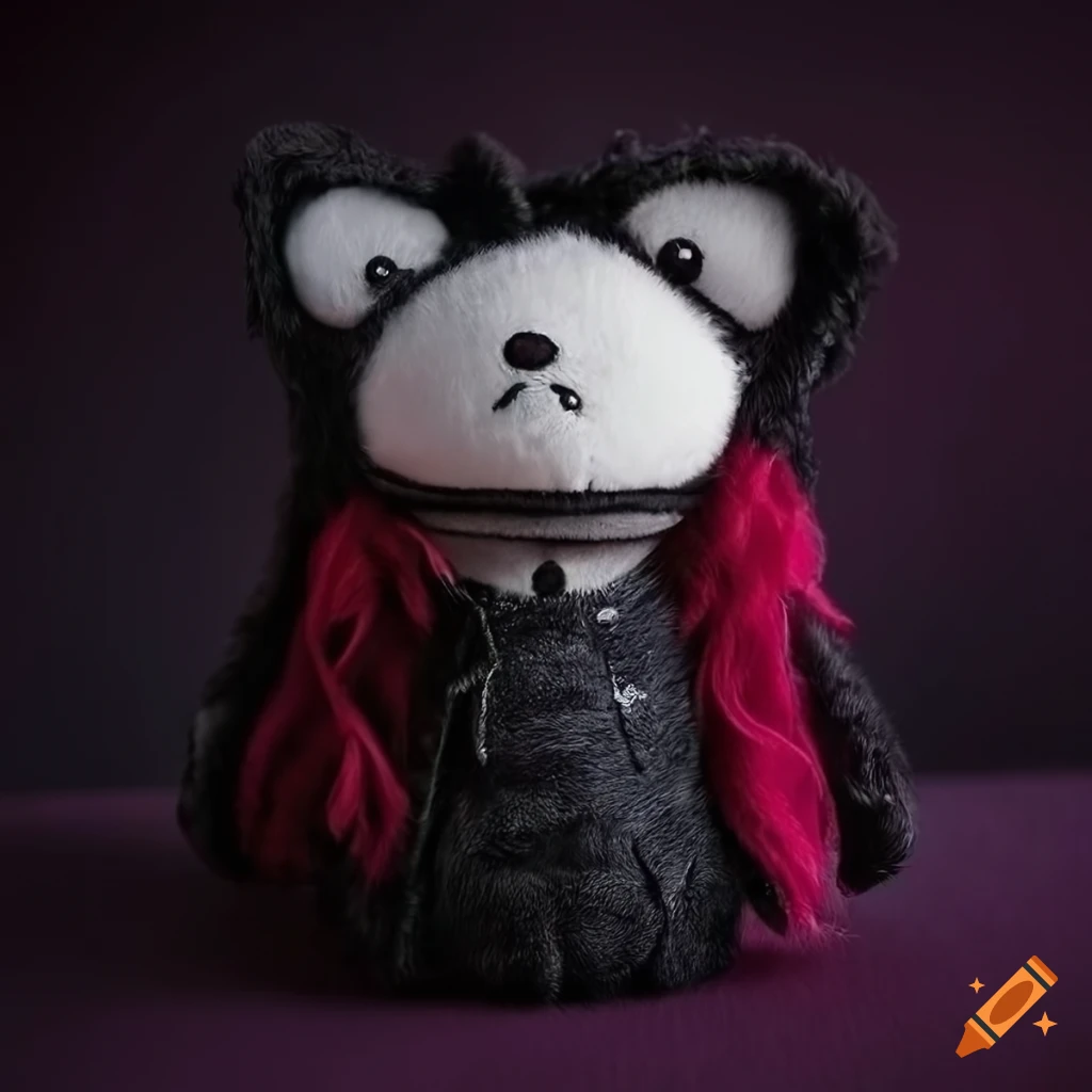 Unique and cute gothic-style plush toy by Jerzy Tchorzewski on Craiyon