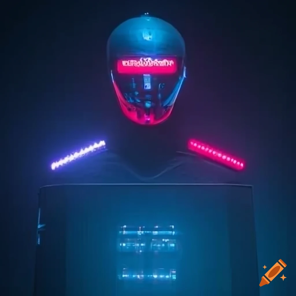 Cyberpunk inspired lynx with neon lights and advanced tech accents on ...