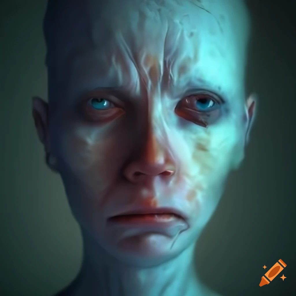 Distorted face from ectoplasmic mutation near the void in ...