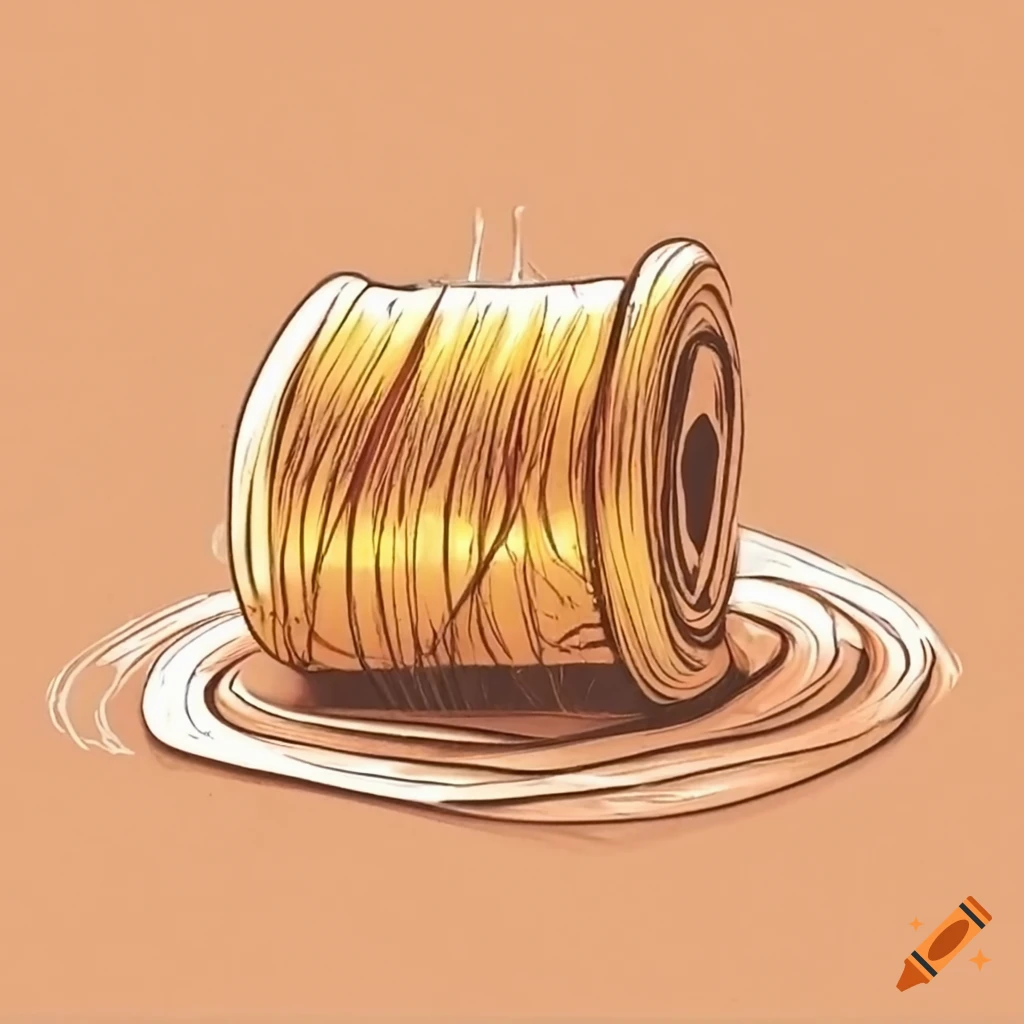 Golden thread finishing sewing on freshly done cloth on Craiyon