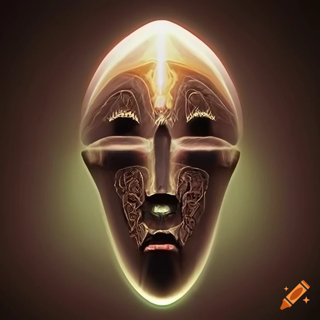 African inspired x-ray mask with a Zelda game motif in stunning detail ...
