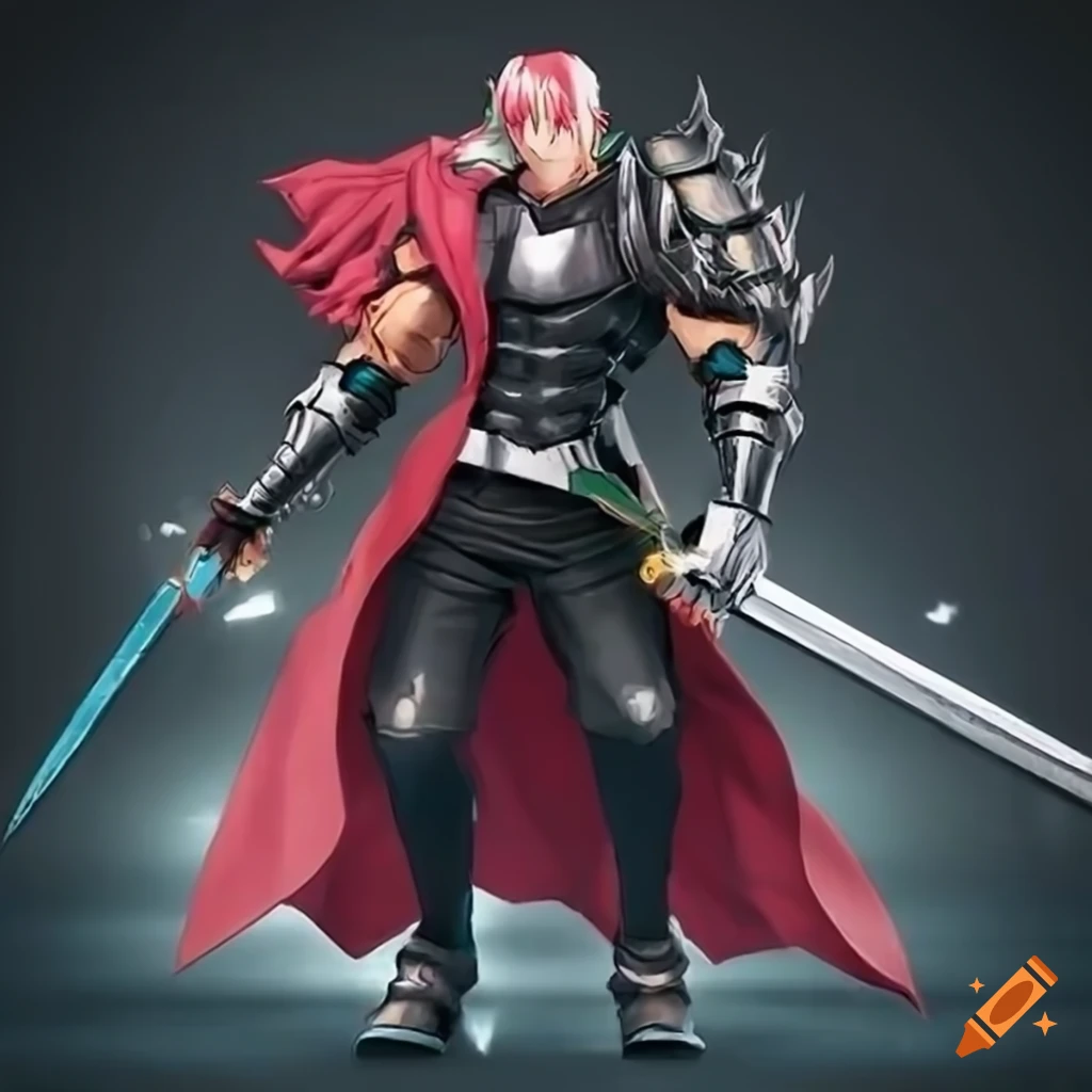 Character fusion of Andy Bogard and Giyuu Tomioka as black armor knight ...