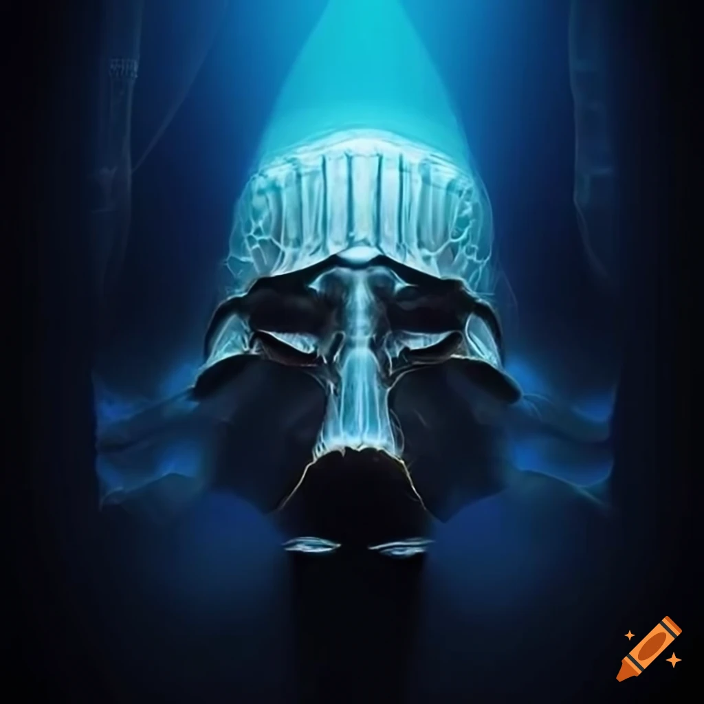 African-inspired x-ray mask with a Zelda game motif in stunning detail ...