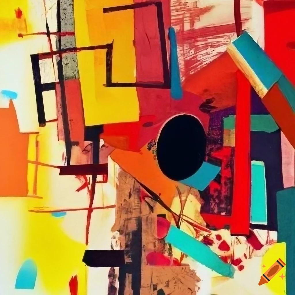 Mixed media artwork with orderly chaotic composition inspired by ...