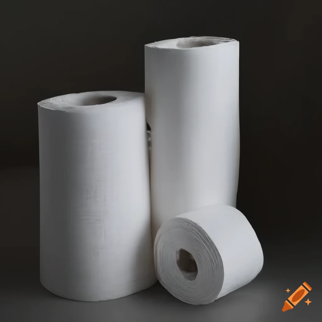 Stack of three toilet paper rolls on Craiyon