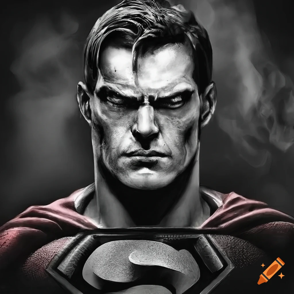 Superman logo on chest deflecting bullets while smoking a blunt on Craiyon