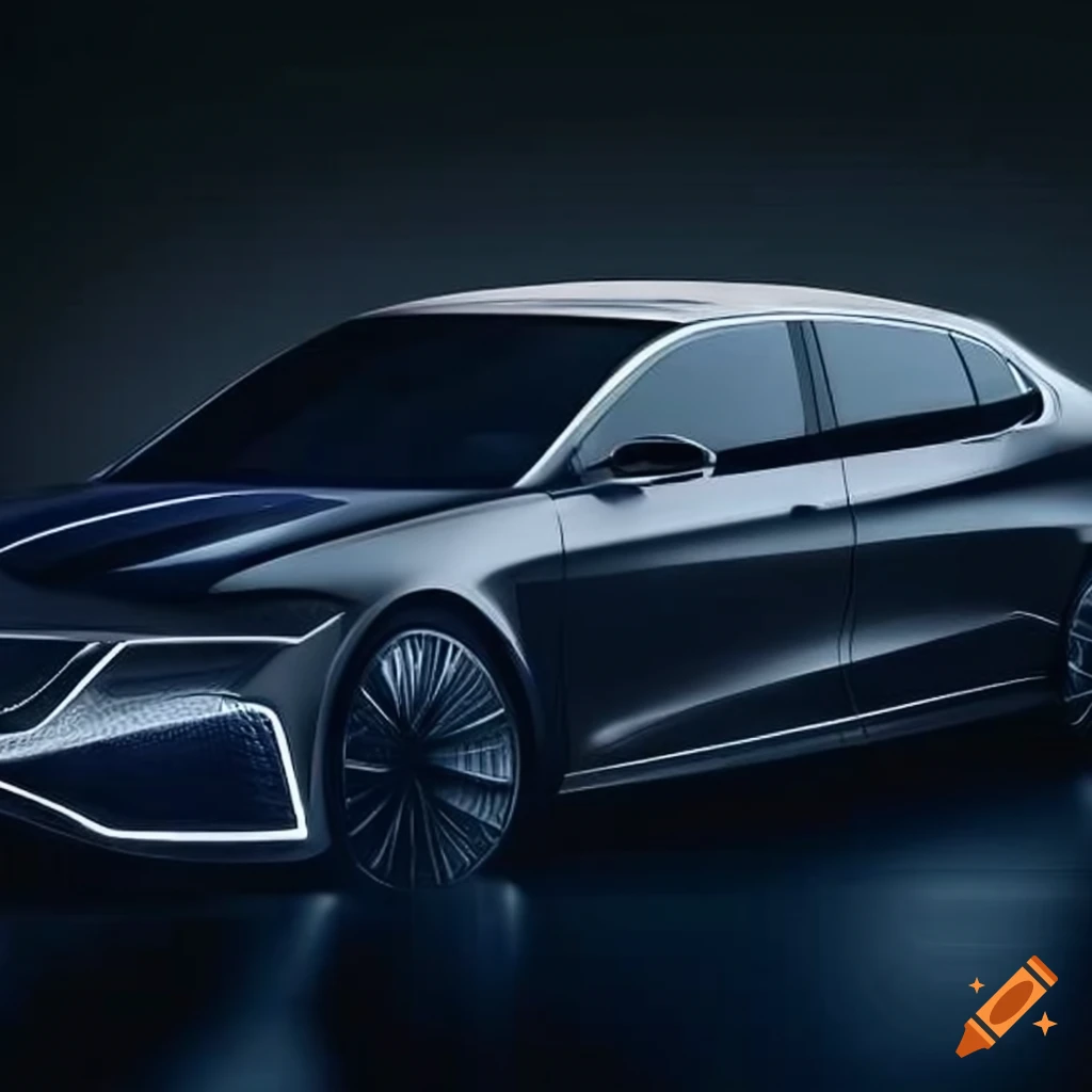 Sleek and modern 2024 Saab 9-9 luxury car concept in competition with Mercedes S-Class on Craiyon