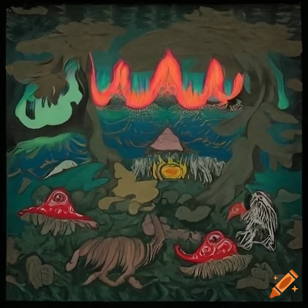 Illustration inspired by native salish creature motifs and spirit masks ...