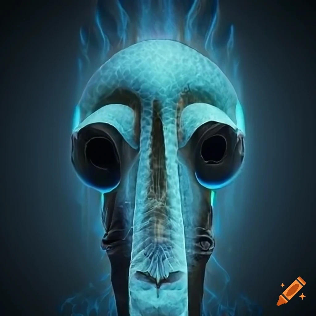 African-inspired x-ray mask with Zelda game motif in stunning 4K ...