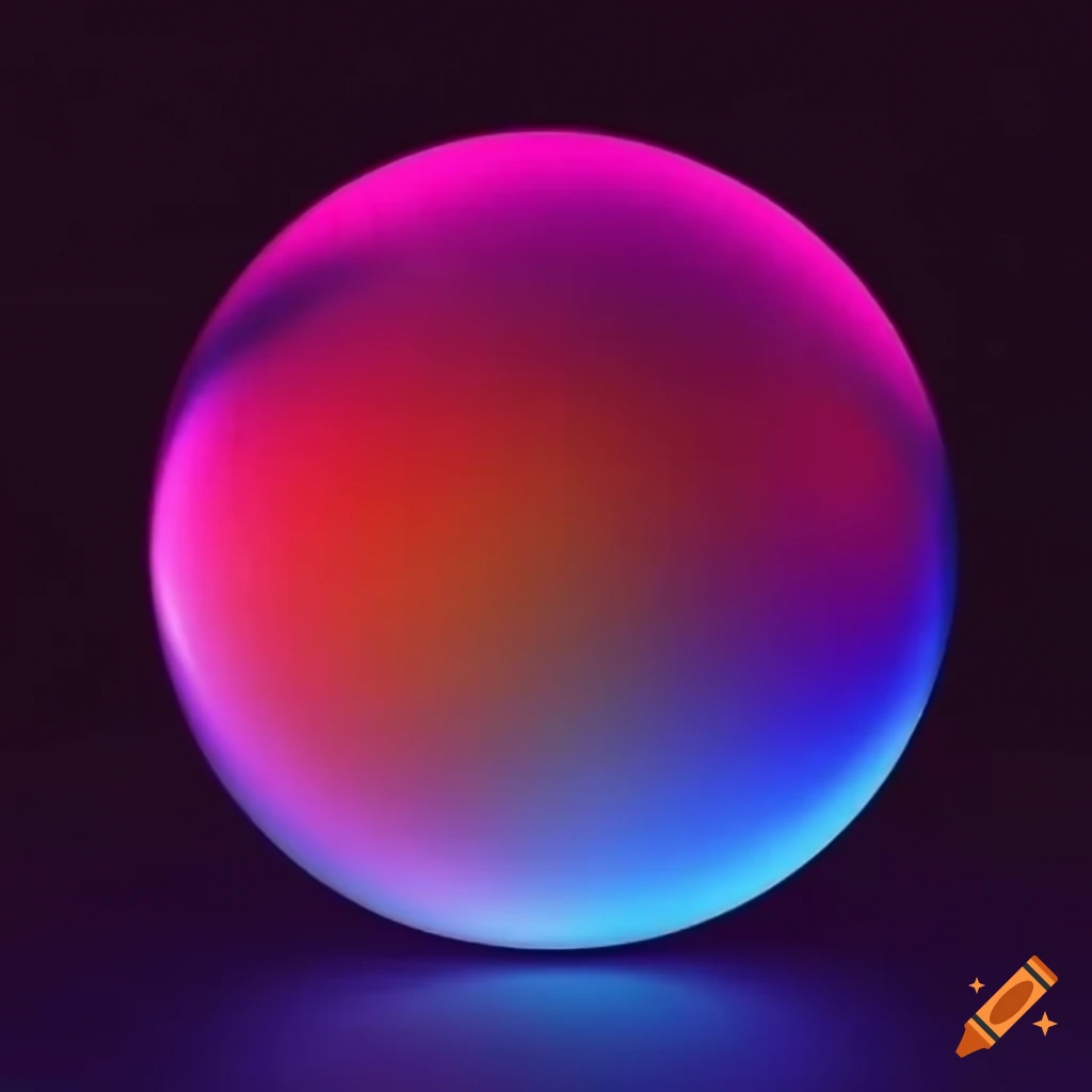 Web3 gradient ecosystem of glass spheres on Craiyon