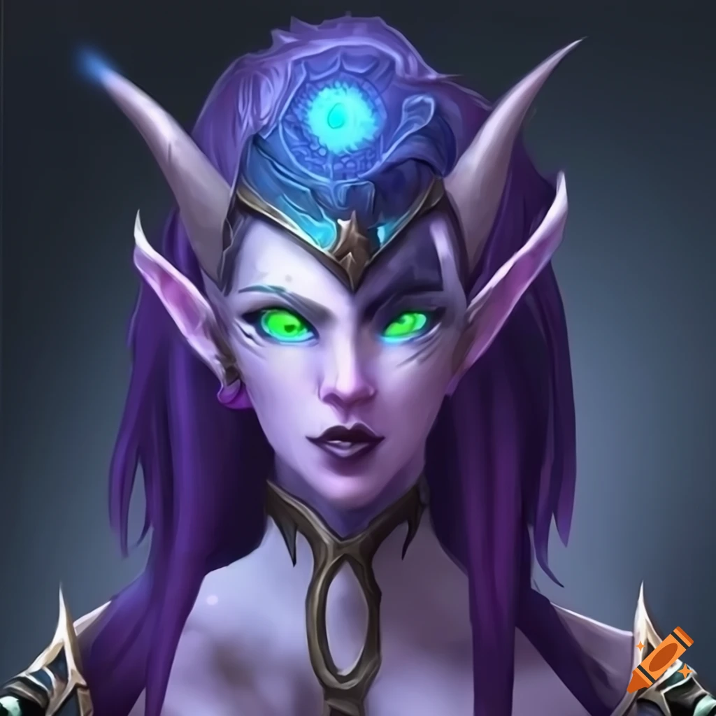 Void elf hero female character inspired by Windrunner Jordan Bachmann ...