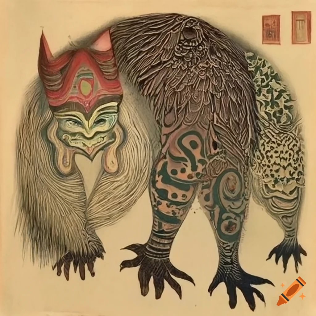 Illustration of native salish creature and animal motifs inspired by ...