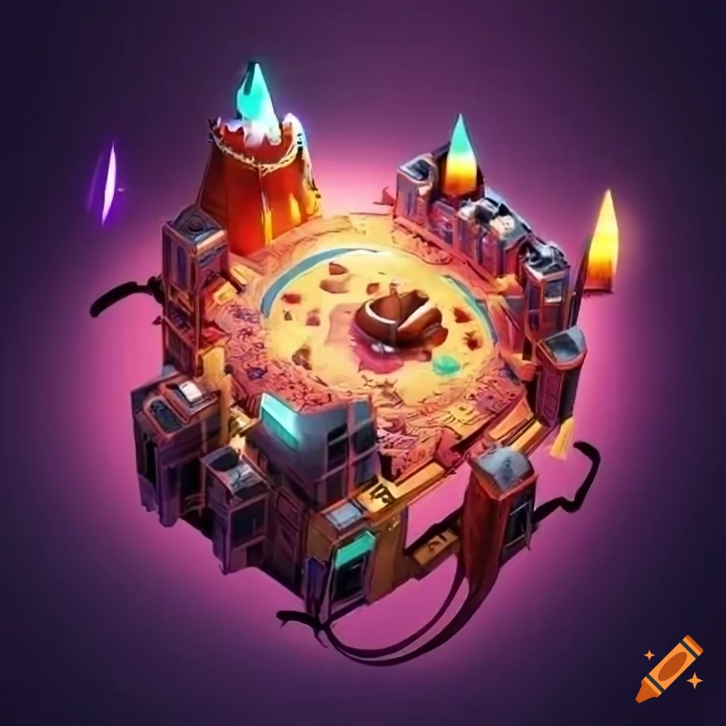 Illustration capturing the essence of the video game universe with ...