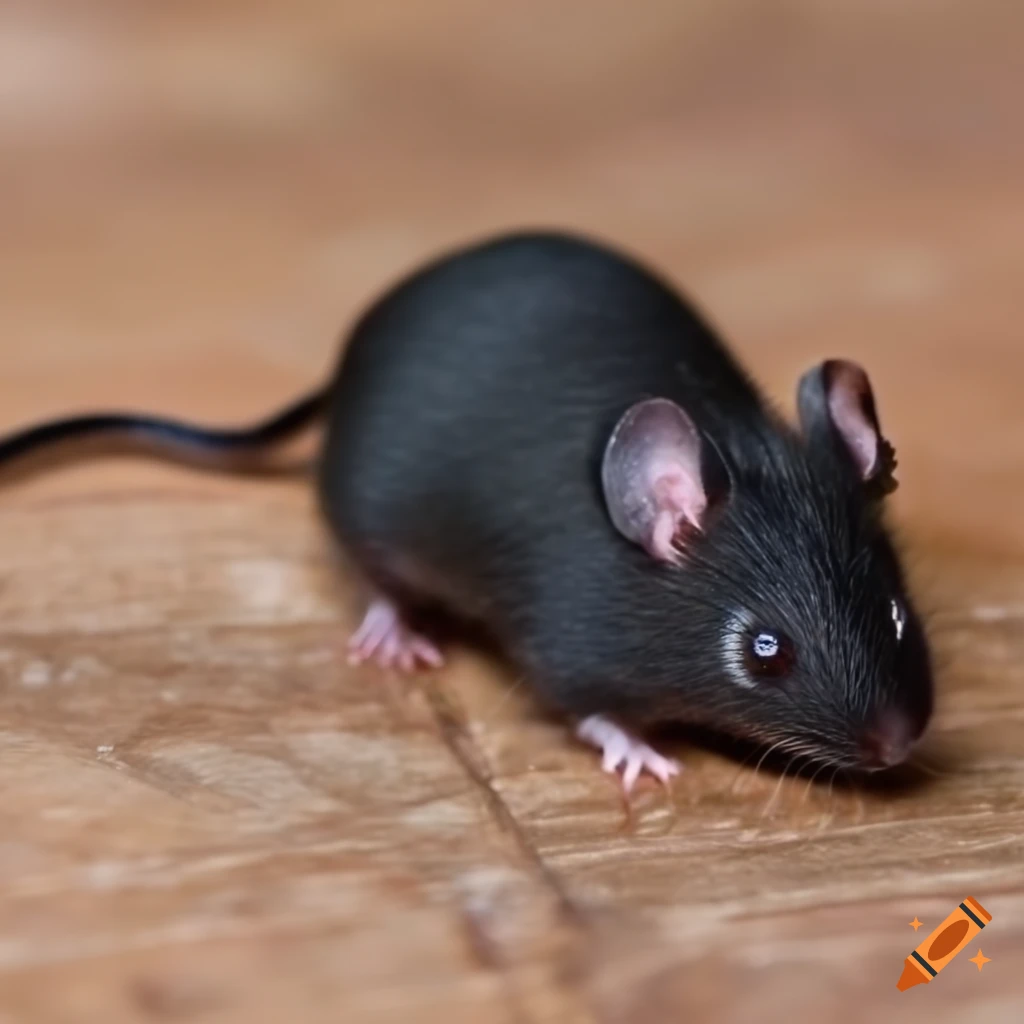Small black mouse on Craiyon