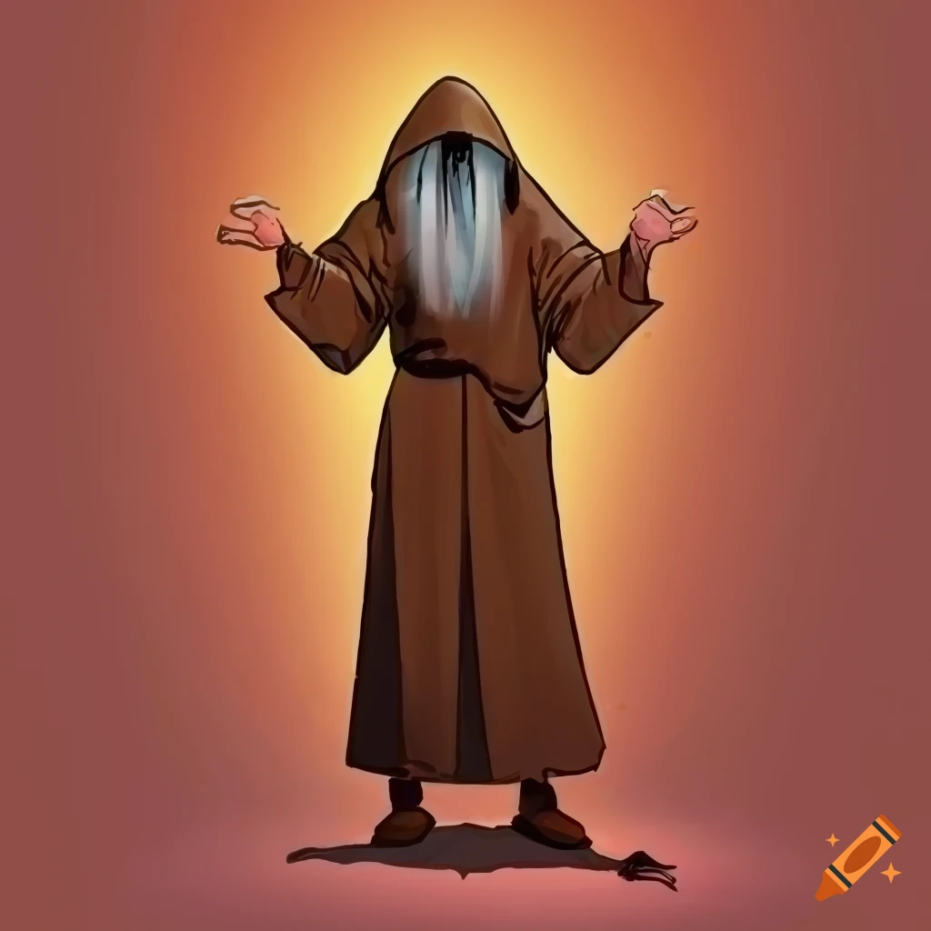 Full-body comic-style character inspired by traditional iconography of ...