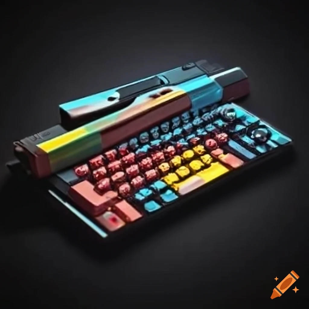 Bionic zx spectrum artwork inspired by dali on Craiyon