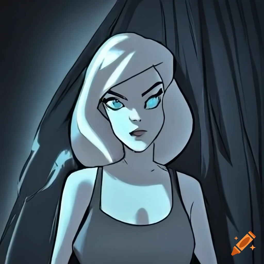 Barbara from Batman animated series with red hair and ice-blue eyes ...