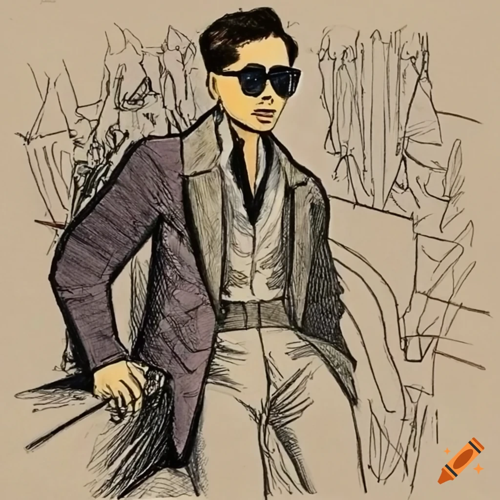 Jose Rizal in modern outfit and sunglasses on Craiyon