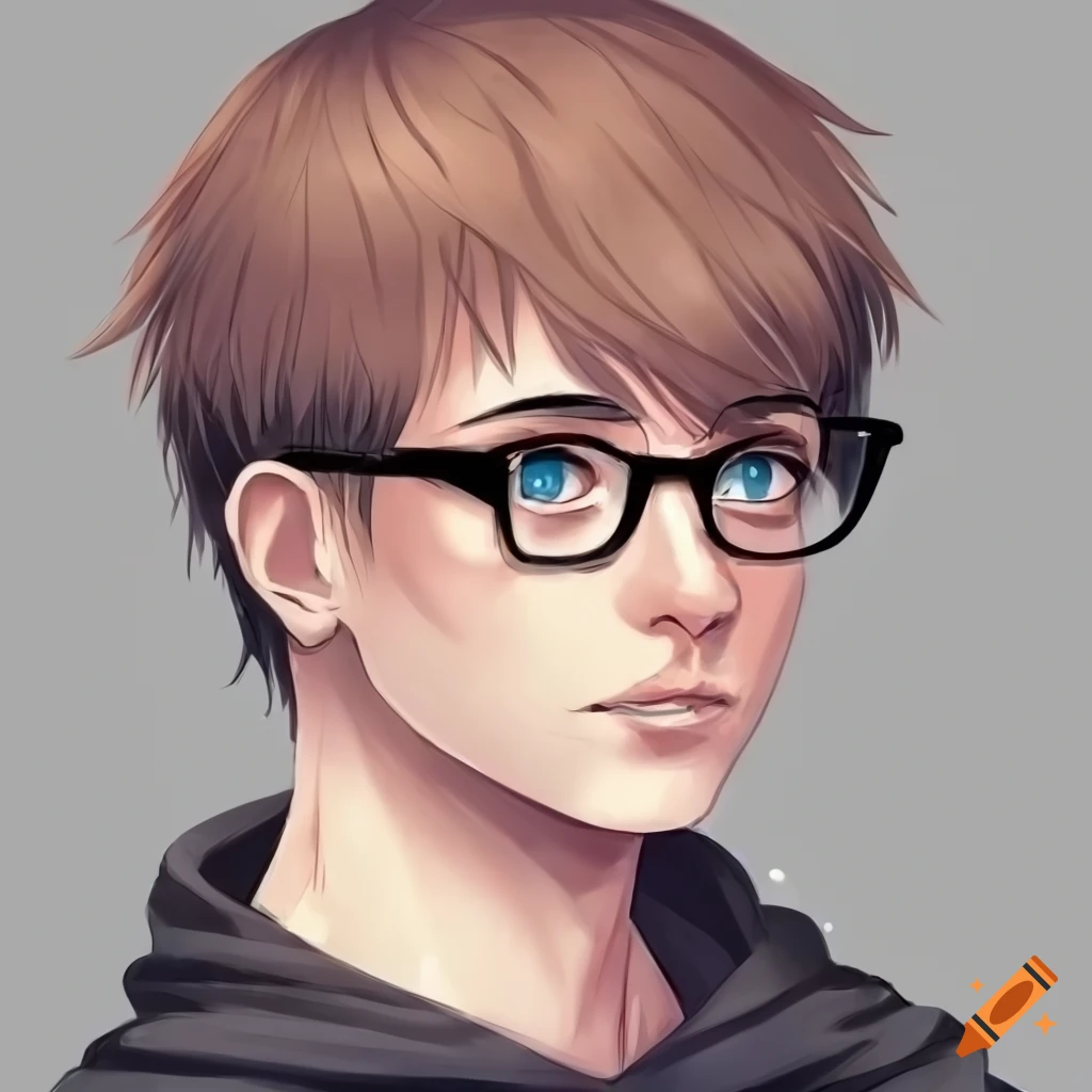 Nerdy and attractive 24-year-old male solving math equations in anime ...